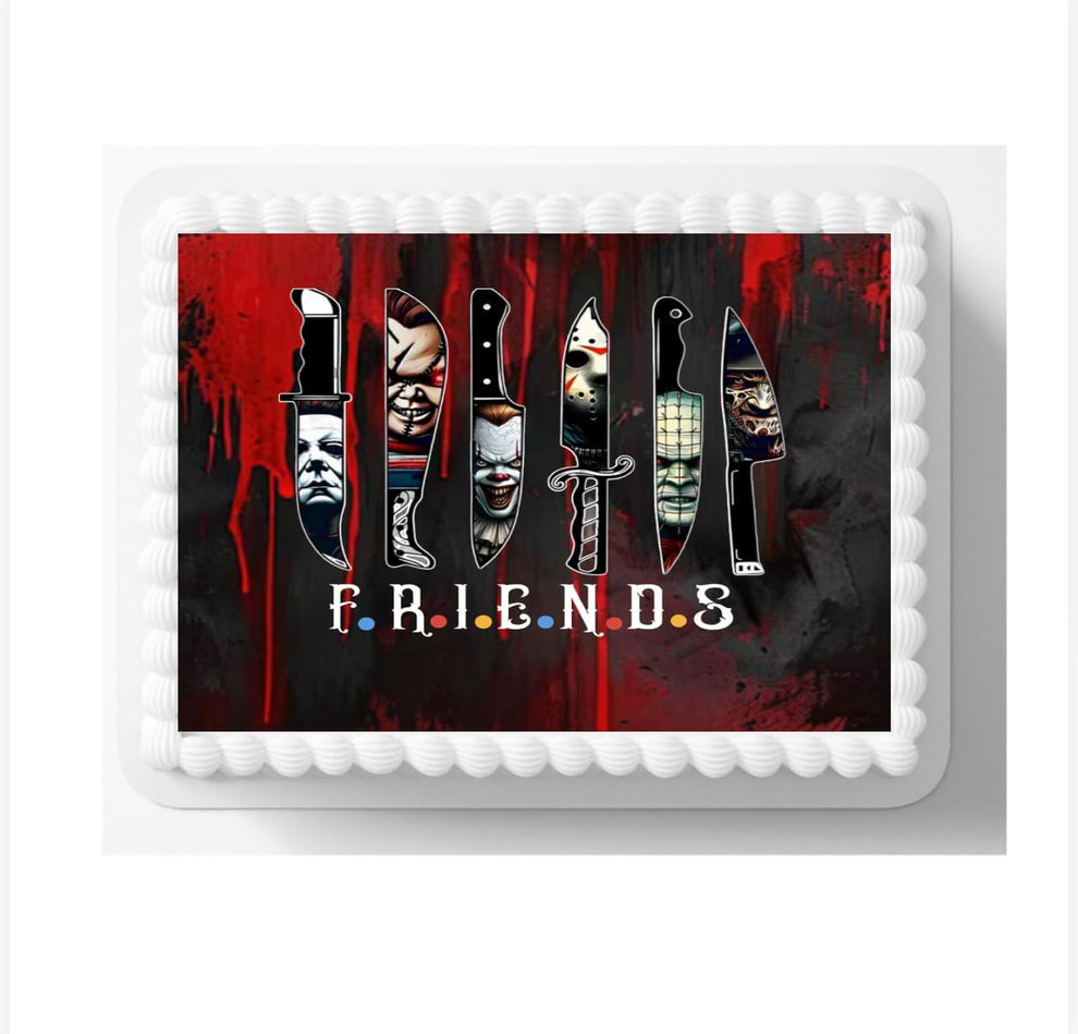 Horror Movie Characters Edible Cake Toppers, Halloween Theme Icing She ...